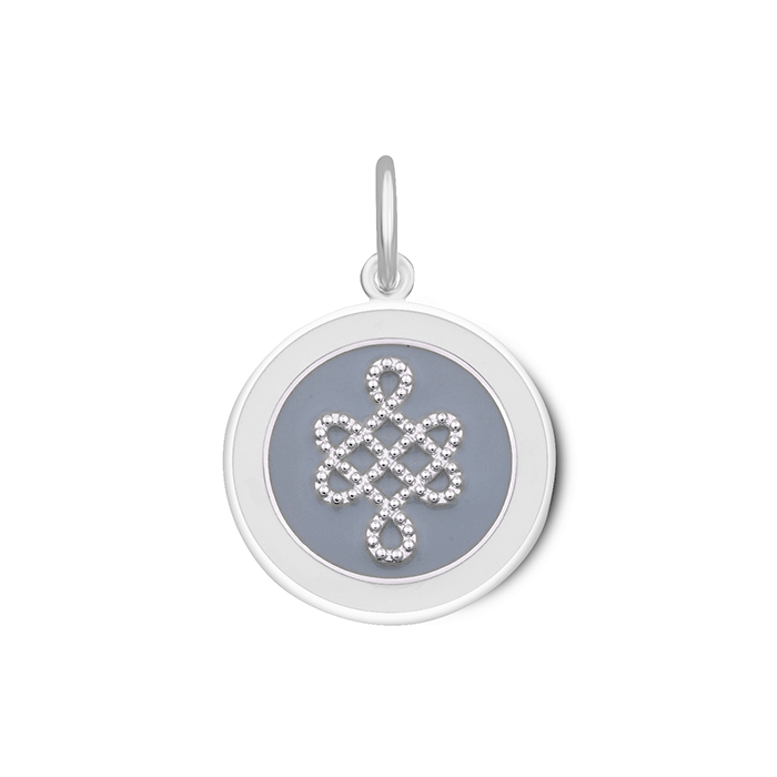 Mother Daughter Silver Pendant White Cottage